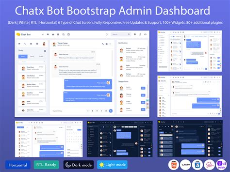 Chatx Bot Responsive Bootstrap 5 Admin Template Behance