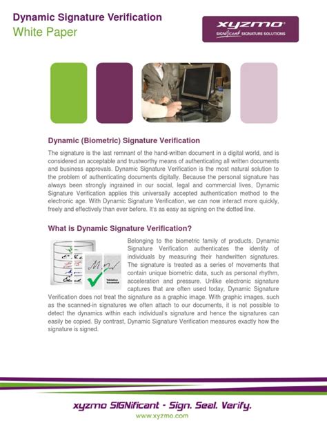 Dynamic Signature Verification Pdf Authentication Biometrics