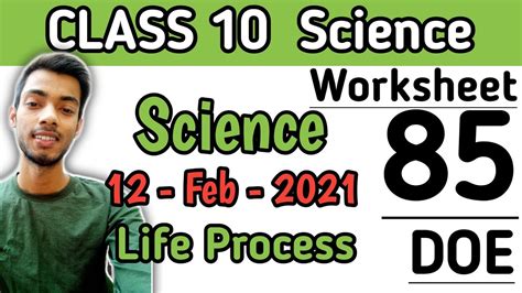 Class 10 Science Worksheet 85 In English 12 Feb 2021 Science