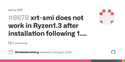 Xrt Smi Does Not Work In Ryzen13 After Installation Following 13