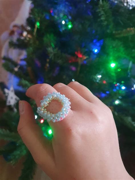 Кольцо 💍 из бисера кружок