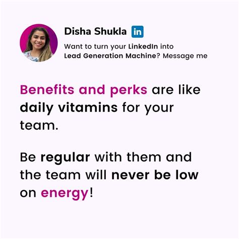 Disha Shukla On Linkedin Wondering How To Boost Your Teams Energy Think Of Benefits And Perks