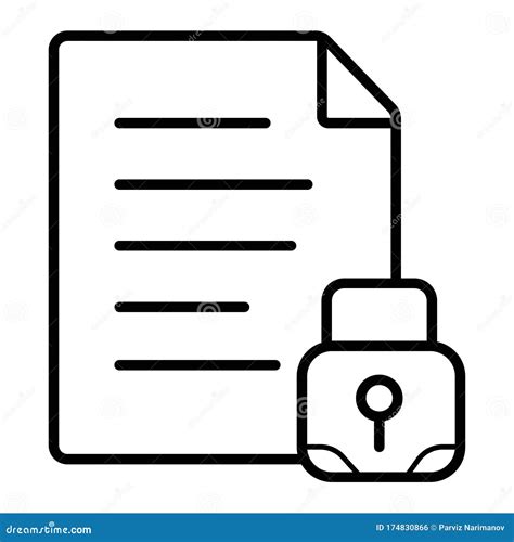 Document With Lock Icon Vector Stock Illustration Illustration Of Privacy Safe