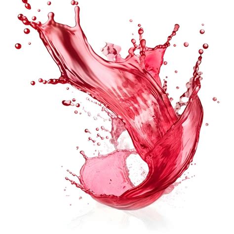 Premium Photo Photo Red Juice Splash On White Background