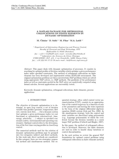 Dynopt Pdf Optimal Control Mathematical Optimization