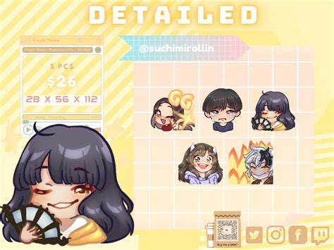 Custom Emotes Detailed Etsy