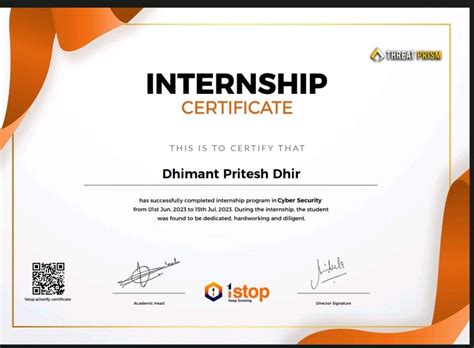Dhimant Pritesh On Linkedin 1st Internship Completed Successfully 🥳🥳