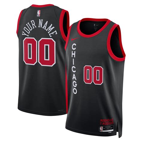 Chicago Bulls Nike Unisex 202324 Custom Swingman Jersey Black Cit