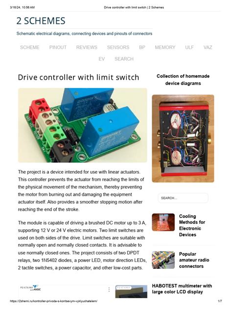 Drive Controller With Limit Switch 2 Schemes Pdf