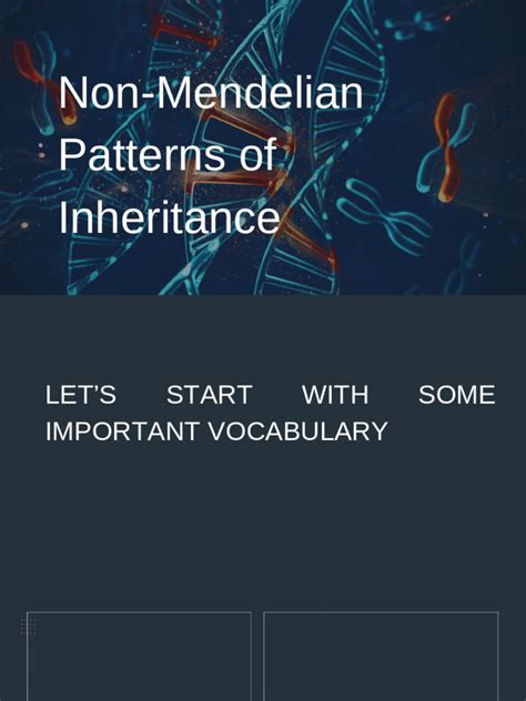 Non Mendelian Patterns Of Inheritance Pdf