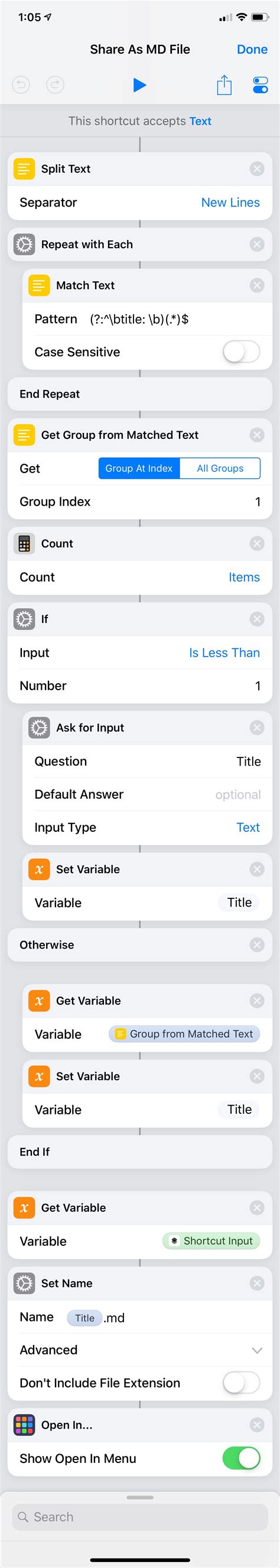 A Siri Shortcut To Share As A Markdown File Macdrifter