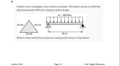 9 A Beam Has A Triangular Cross Section As StudyX
