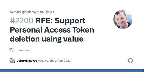 Rfe Support Personal Access Token Deletion Using Value · Issue 2200