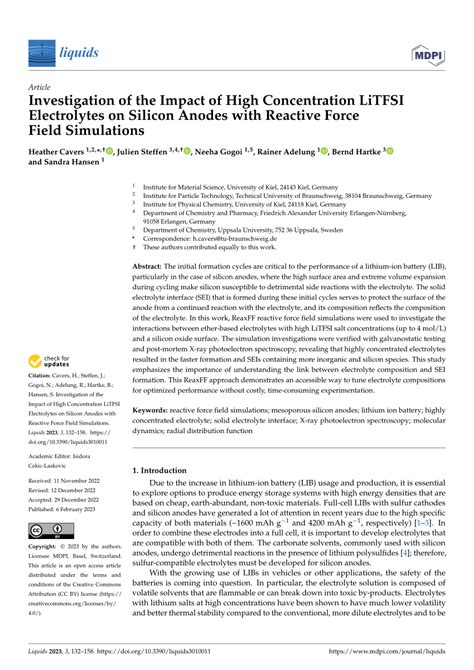 pdf investigation of the impact of high concentration litfsi