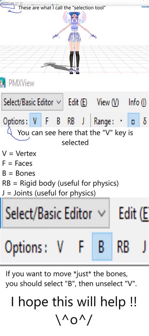 [mmd tuto] how to select bones selection infos by lovelyrosselia on
