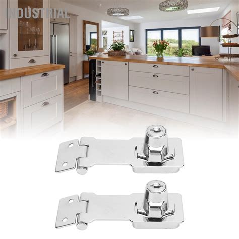 Industrial 2 ชุด Twist Knob Keyed Hasp ล็อค 3in สังกะสีอัลลอยด์ขัด Anti