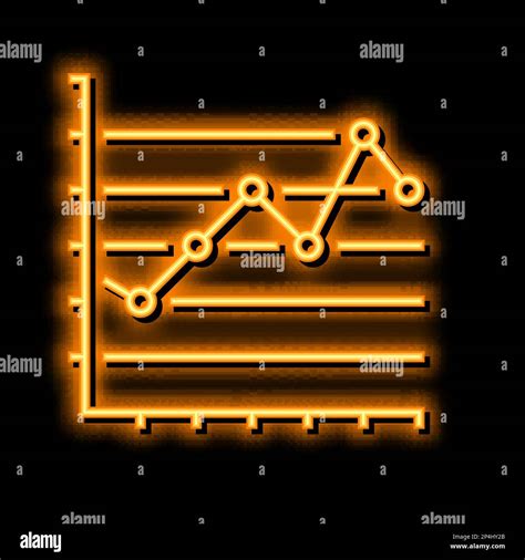 Line Graph Neon Glow Icon Illustration Stock Vector Image And Art Alamy