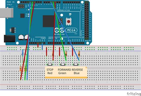 Fritzing Project Arduino Button Pressed Selection