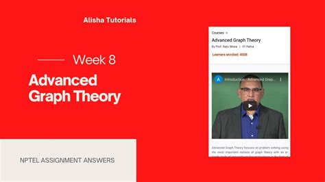 advanced graph theory solution week 8 nptel quiz youtube