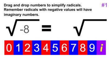 Simplifying Radicals Drag And Drop Google Slides By Jerome Brown