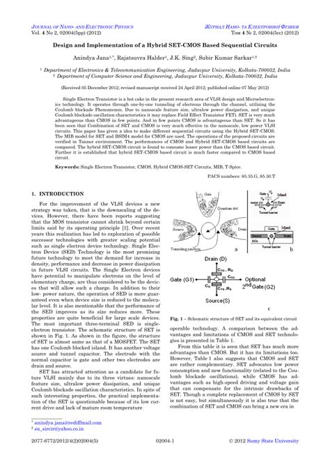 Pdf Design And Implementation Of A Hybrid Set Cmos Based Sequential