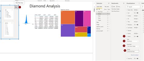 custom power bi filter pane with hide show feature tomaztsql