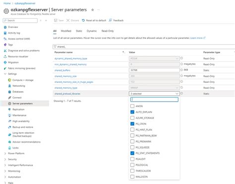 Enabling Pgstatstatements On Azure Postgresql Flexible Server Across