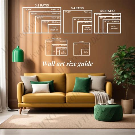 Wall Art Size Guide CANVA Editable Photo Frame Sizes Print Size Guide Frame Size Guide Etsy