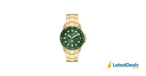 FOSSIL Blue Watch For Men Quartz Movement With Stainless Steel Or Leather Strap 87 99 At Amazon