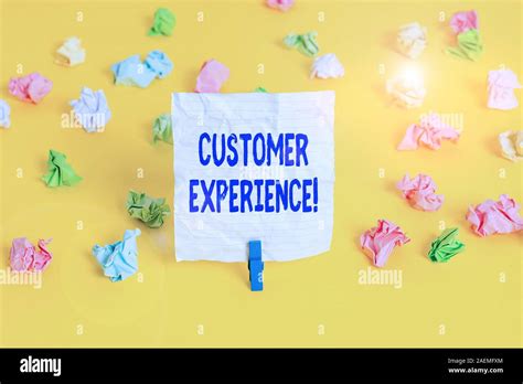 Writing Note Showing Customer Experience Business Concept For Product Of Interaction Between
