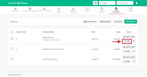 How To Edit Proforma Invoice Free GST Billing Software For Every Businesses