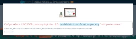css variables break the local server · issue 76 · forcedotcom lwc dev