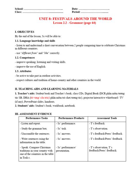 Unit 8 Lesson 2 Part 2 Grammar Pdf Information Teachers