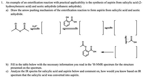 Solved An Example Of An Esterification Reaction With