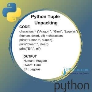 Python Tuple Unpacking Extract The Values Back Into Variables IpCisco