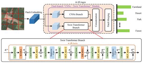 A Lightweight Dual Branch Swin Transformer For Remote Sensing Scene Classification