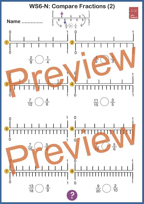 Compare Fractions With Different Numerators Denominators Teaching Resources