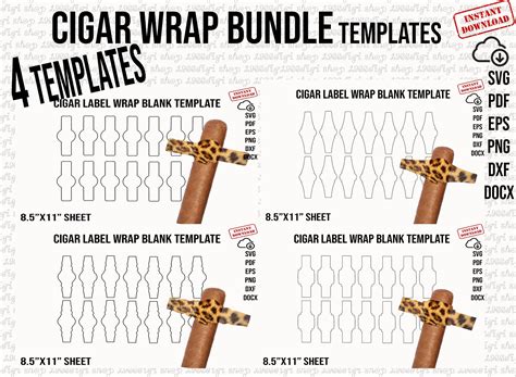 Cigar Wrap Bundle Template Cigar Wrapper Template Cigar Wrap Cigar Wrap Cigar Label Template