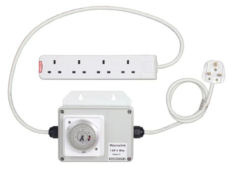 Maxiswitch 4 Way 13amp Relay Built In Grasslin Timer R H Supplies