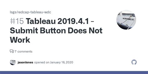 Tableau 201941 Submit Button Does Not Work · Issue 15 · Lsgsredcap Tableau Wdc · Github