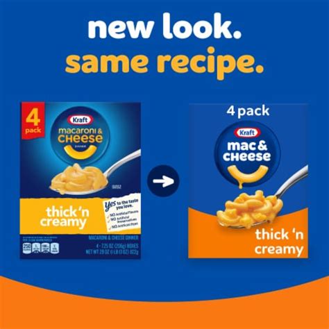 Kraft Thick N Creamy Mac N Cheese Macaroni And Cheese Dinner 4 Ct