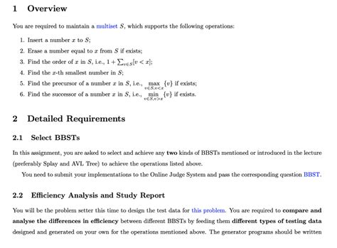 Solved Overview You Are Required To Maintain A Multiset S Which