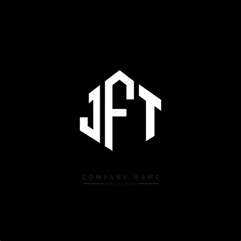 Jft Brev Logotyp Design Med Polygon Form Jft Polygon Och Kubform