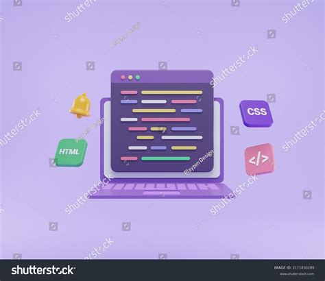 3d Render Web Development Software Development Stock Illustration