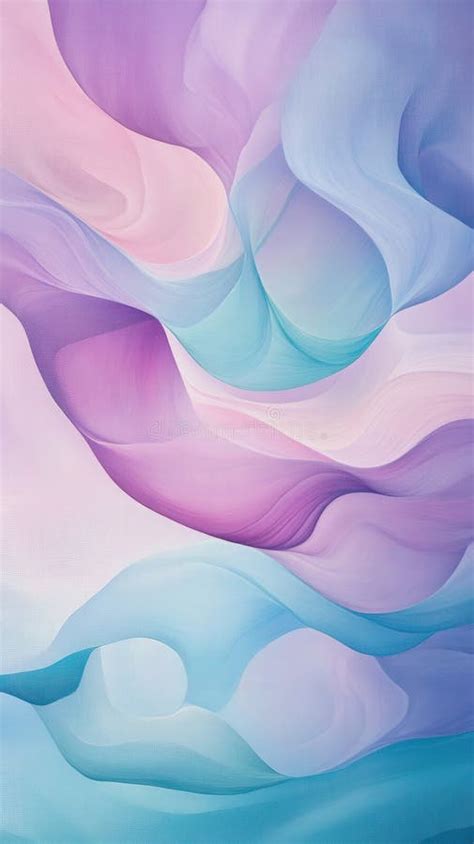 Fluid Swirls Of Pastel Colors In An Abstract Design Showcasing Gentle