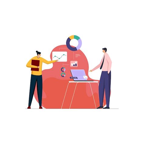 premium vector analyst working with business analytics and data