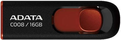 Clé Usb Adata C008 16go Coulissant Noir