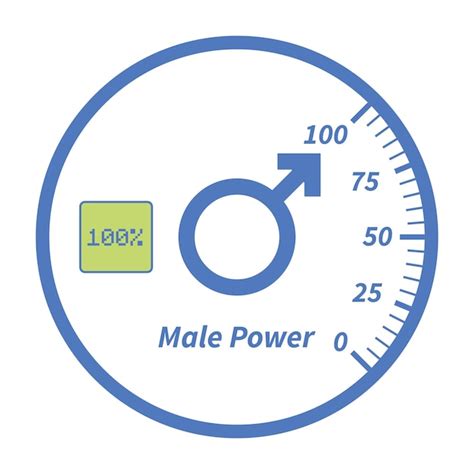 Männliches Sex Power Symbol Als Messgeräthand Premium Vektor