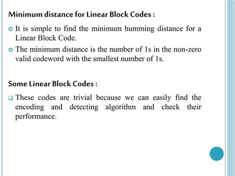 Linear Block Codes Pptx