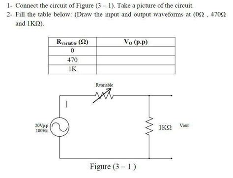 Solved 1 Connect The Circuit Of Figure 3 1 Take A